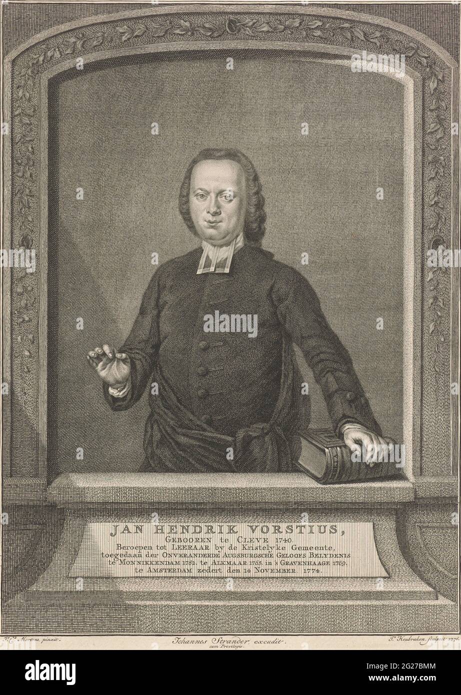 Portrait of Jan Hendrik Vorstius; Jan Hendrik Vorstius. Portrait in ...