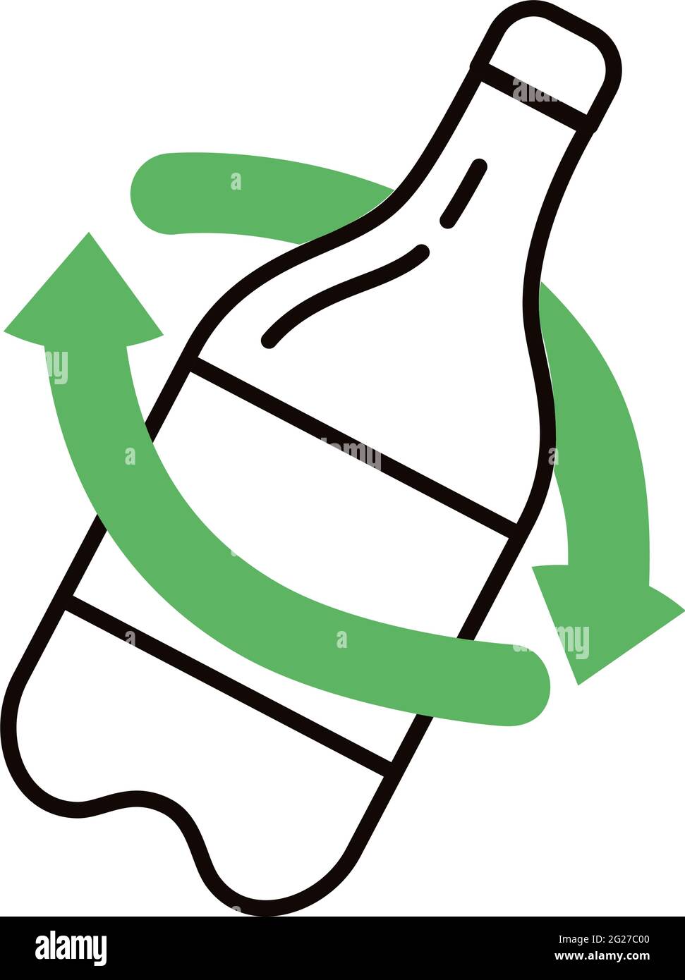 recycle arrows in bottle ecology icon Stock Vector Image & Art - Alamy