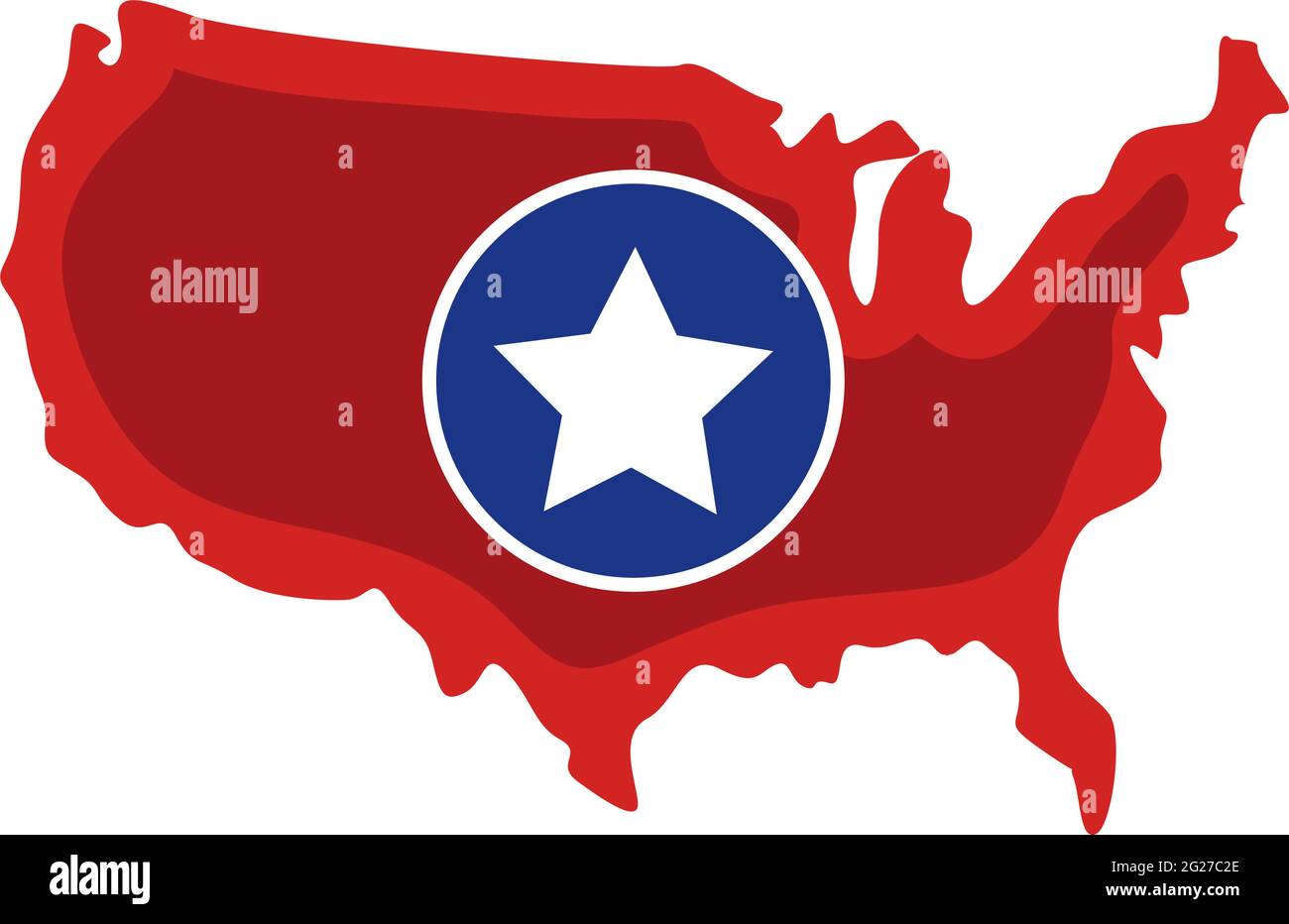usa map with star patriotic icon Stock Vector Image & Art - Alamy