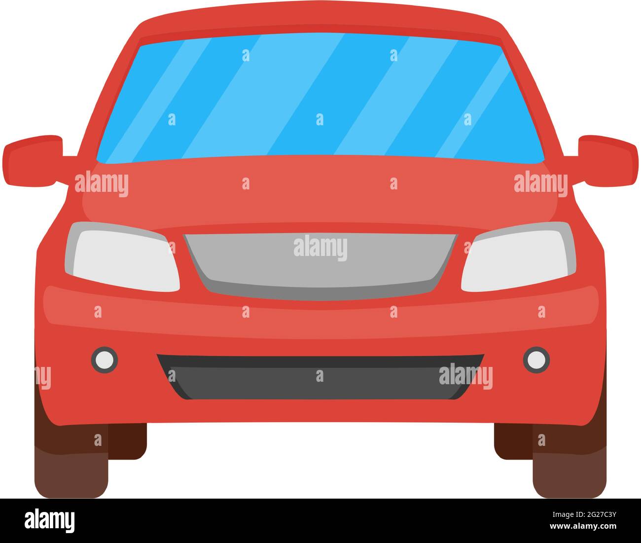 Passenger car vector icon illustration front view Stock Vector Image ...