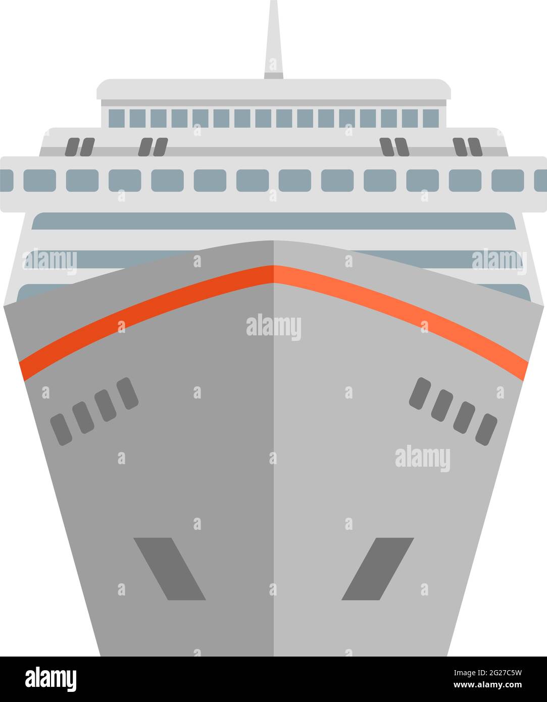 Cruise ship vector travel luxury sea boat front view Stock Vector Image ...