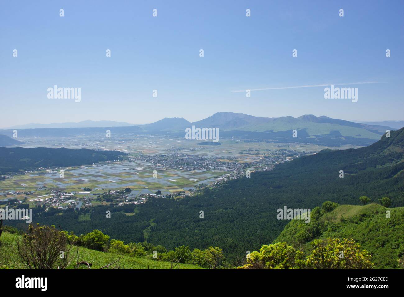 Mt. Aso in Spring, Kumamoto Prefecture, Japan Stock Photo - Alamy