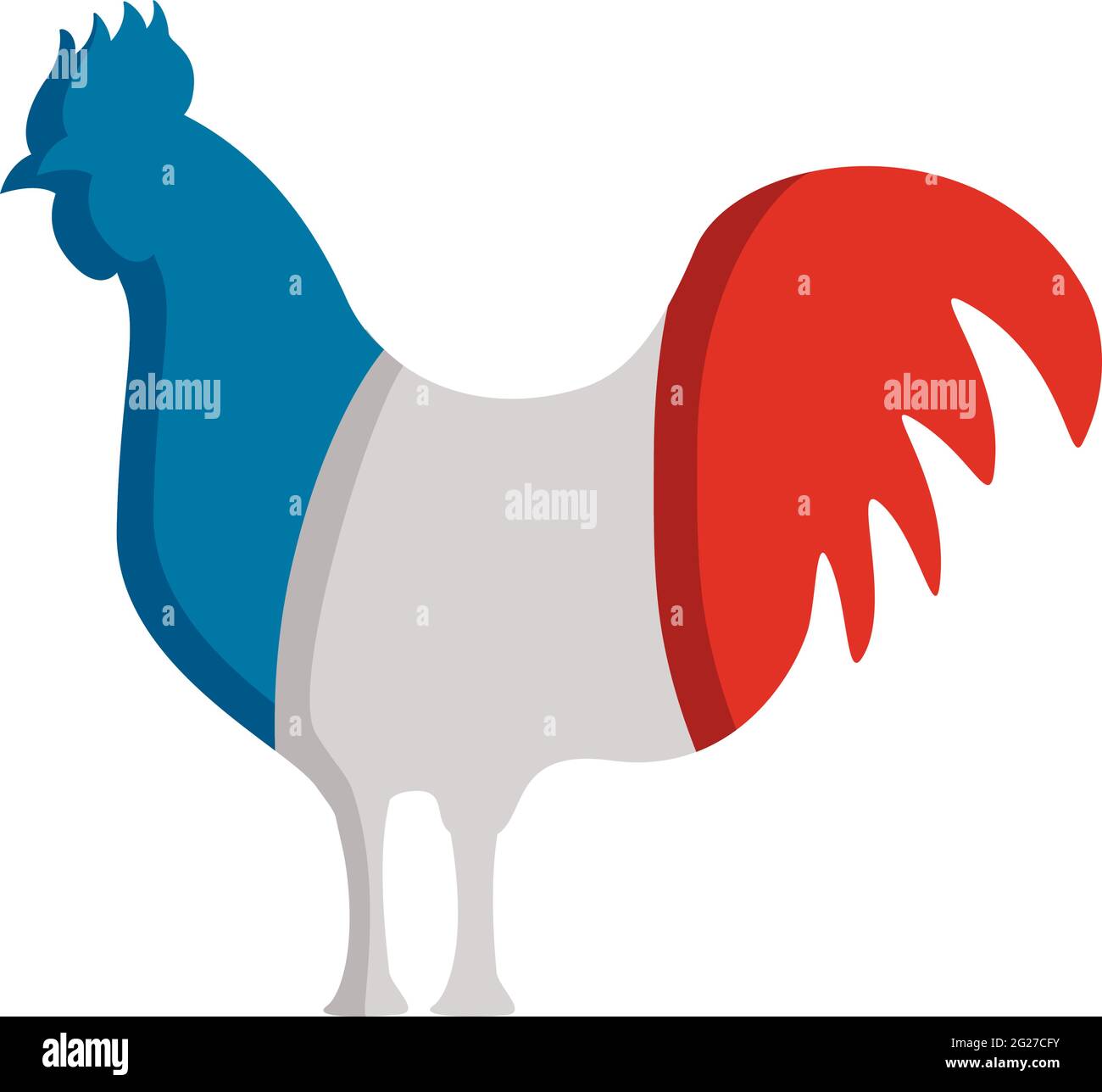 france flag colors in rooster Stock Vector Image & Art - Alamy