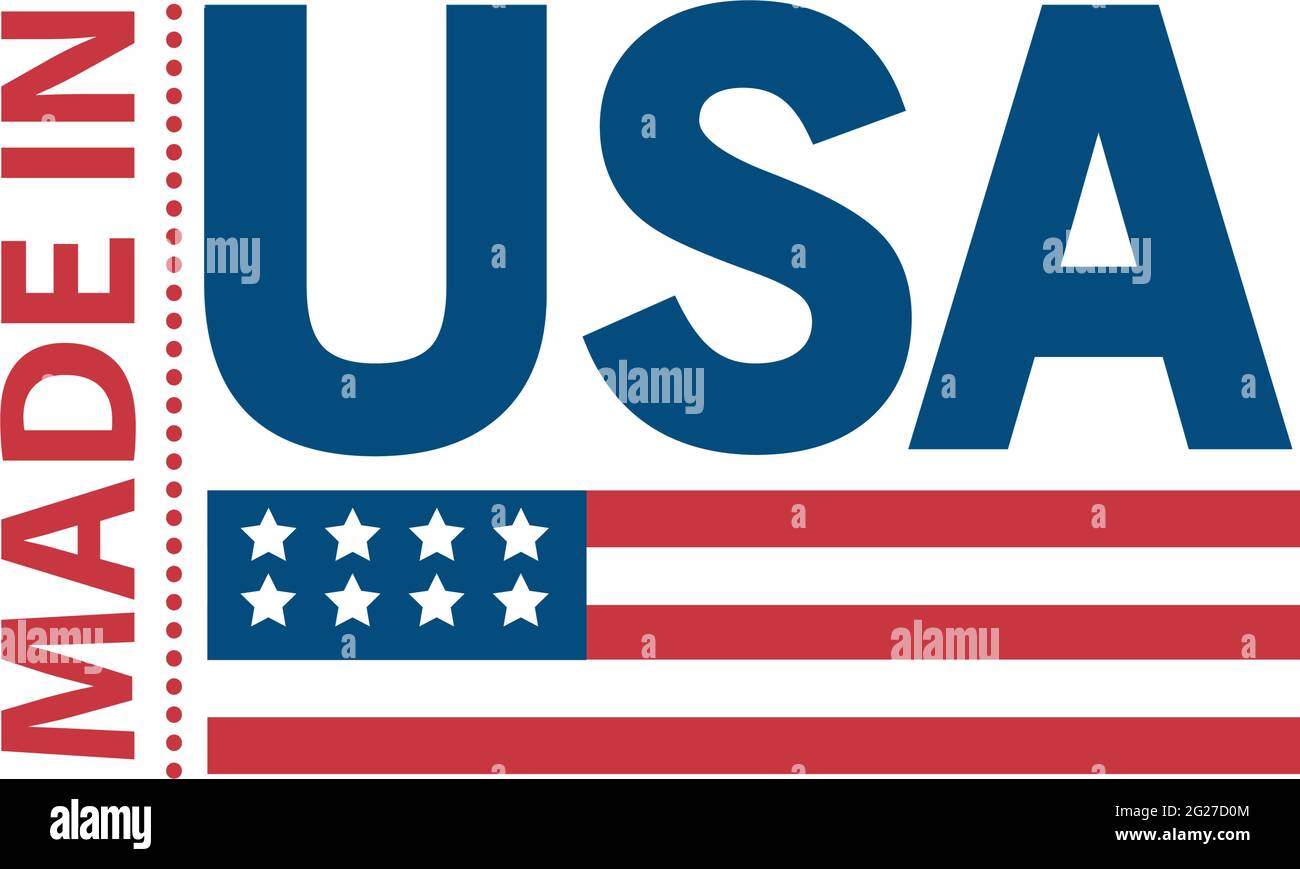 made in usa flag icon Stock Vector Image & Art - Alamy