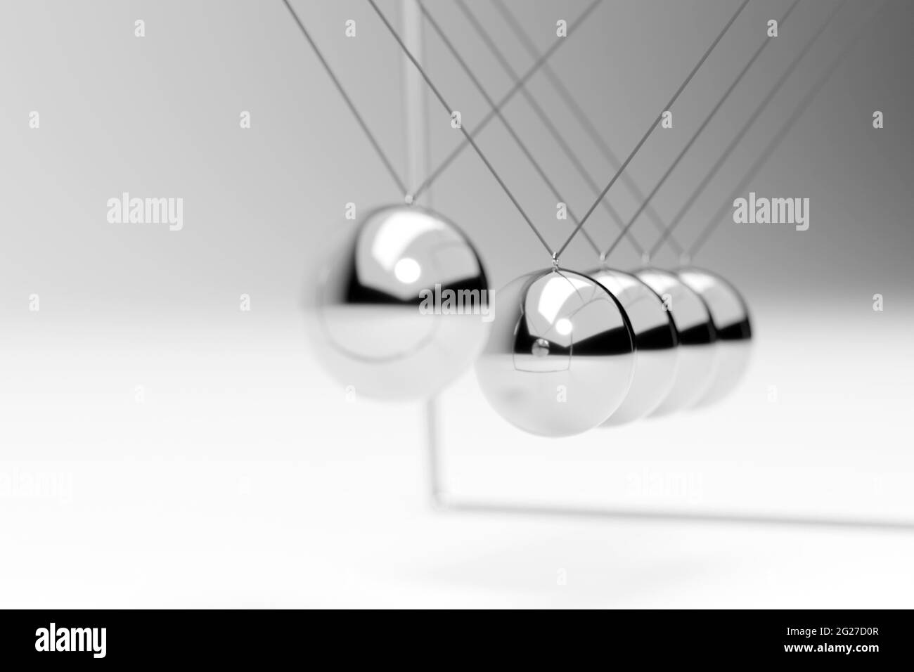 3D rendering. Newton's cradle. Balancing ball Stock Photo - Alamy