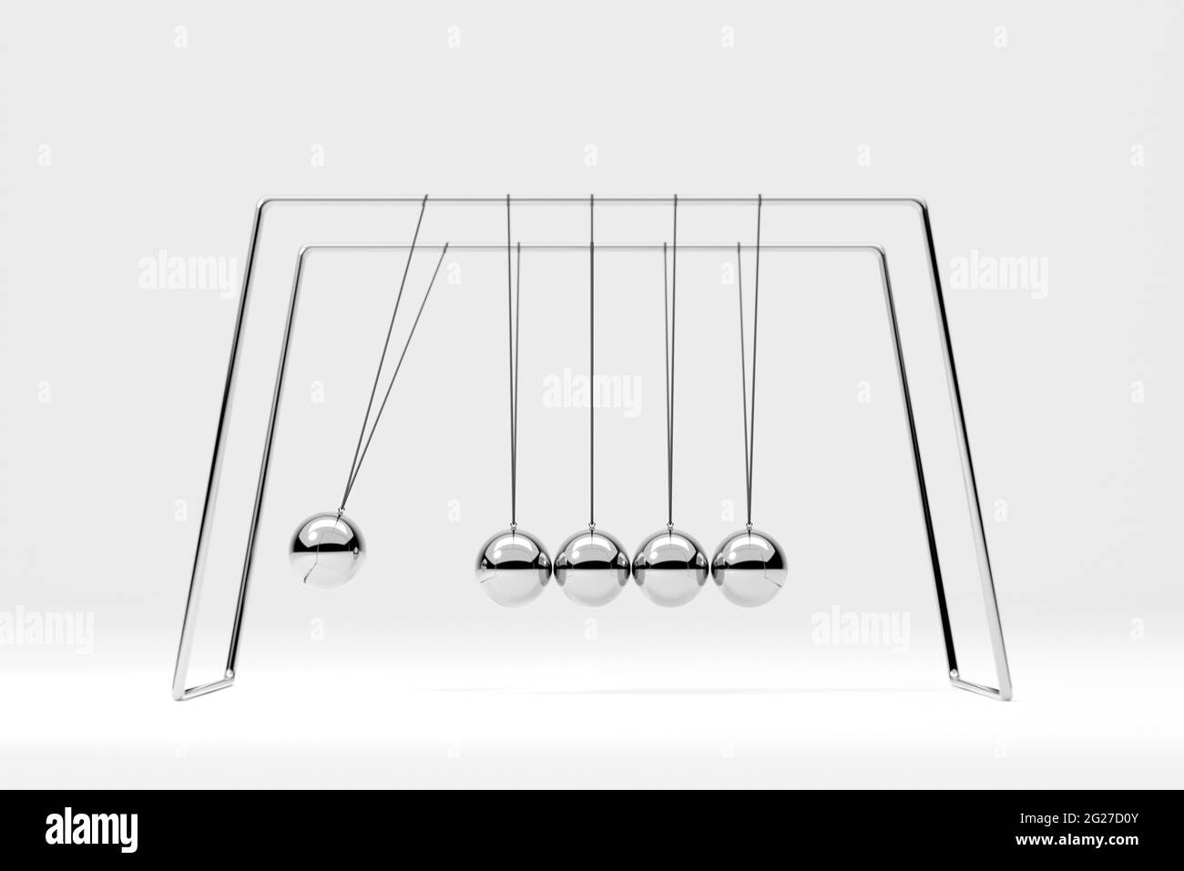 3D rendering. Newton's cradle. Balancing ball Stock Photo - Alamy