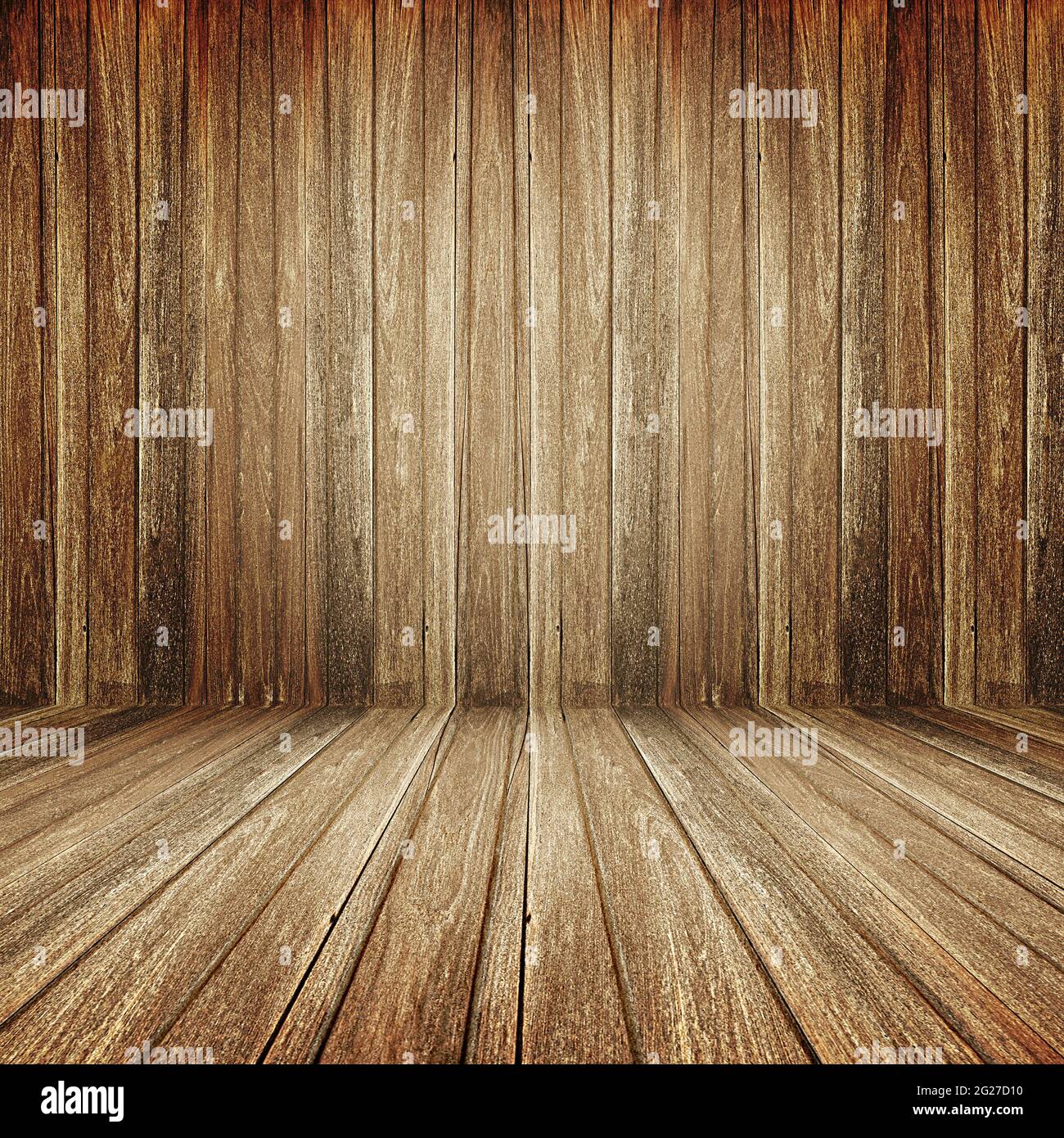 Brown wooden room background Stock Photo - Alamy
