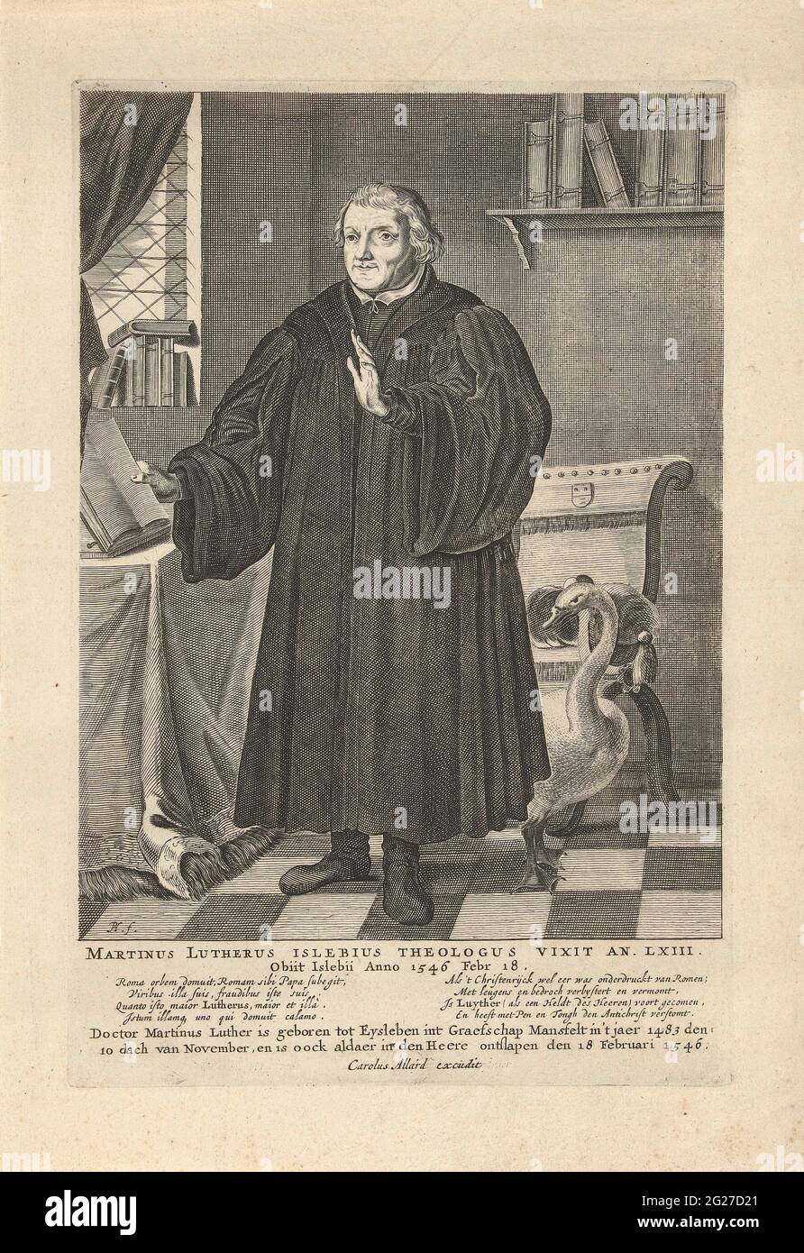 Portrait of Martin Luther; Martinus Lutherus Islebius Theologus ...