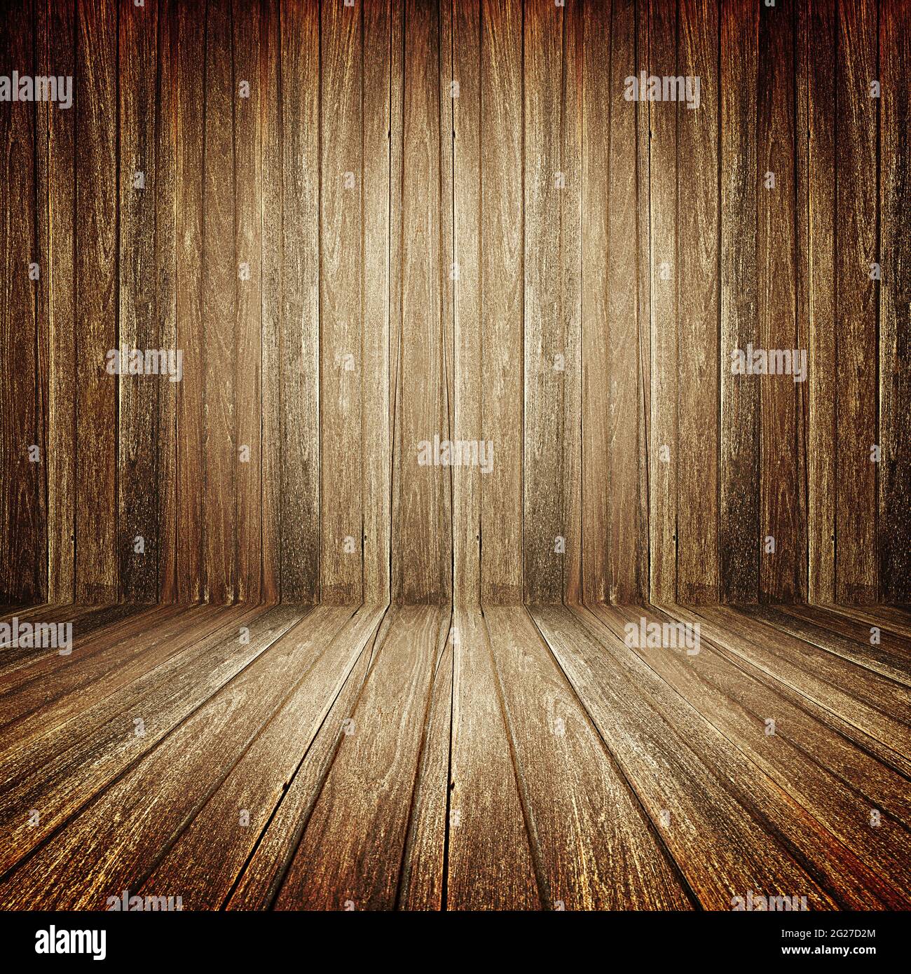Brown wooden room background Stock Photo - Alamy