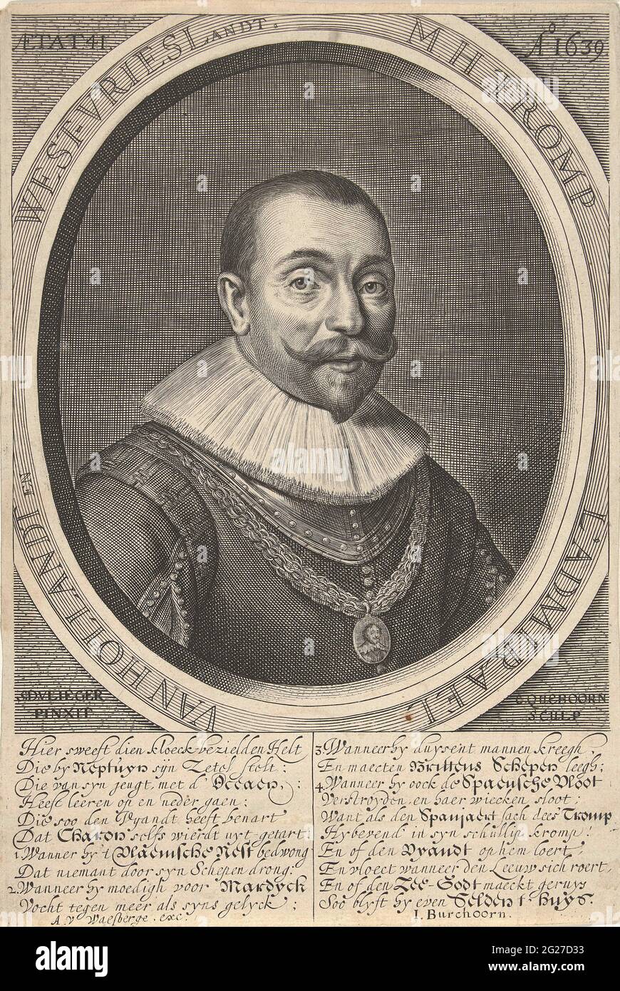 Portrait of Maarten Tromp. Portrait of Admiral Maarten Harpertszoon ...