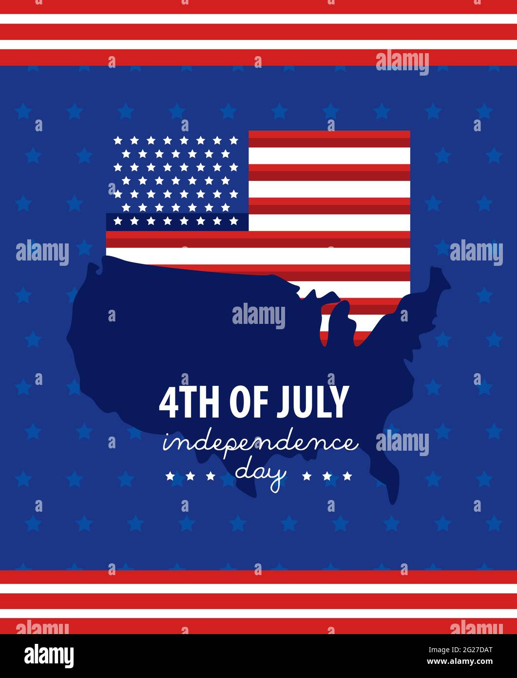 usa independence day with flag and map Stock Vector Image & Art - Alamy
