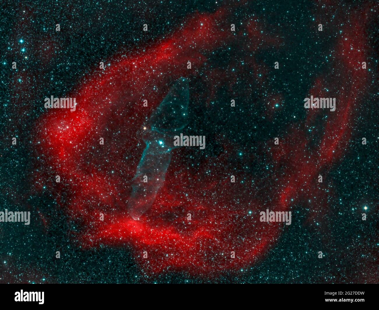 Flying Bat Nebula (Sh2-129), and the Squid Nebula Stock Photo - Alamy