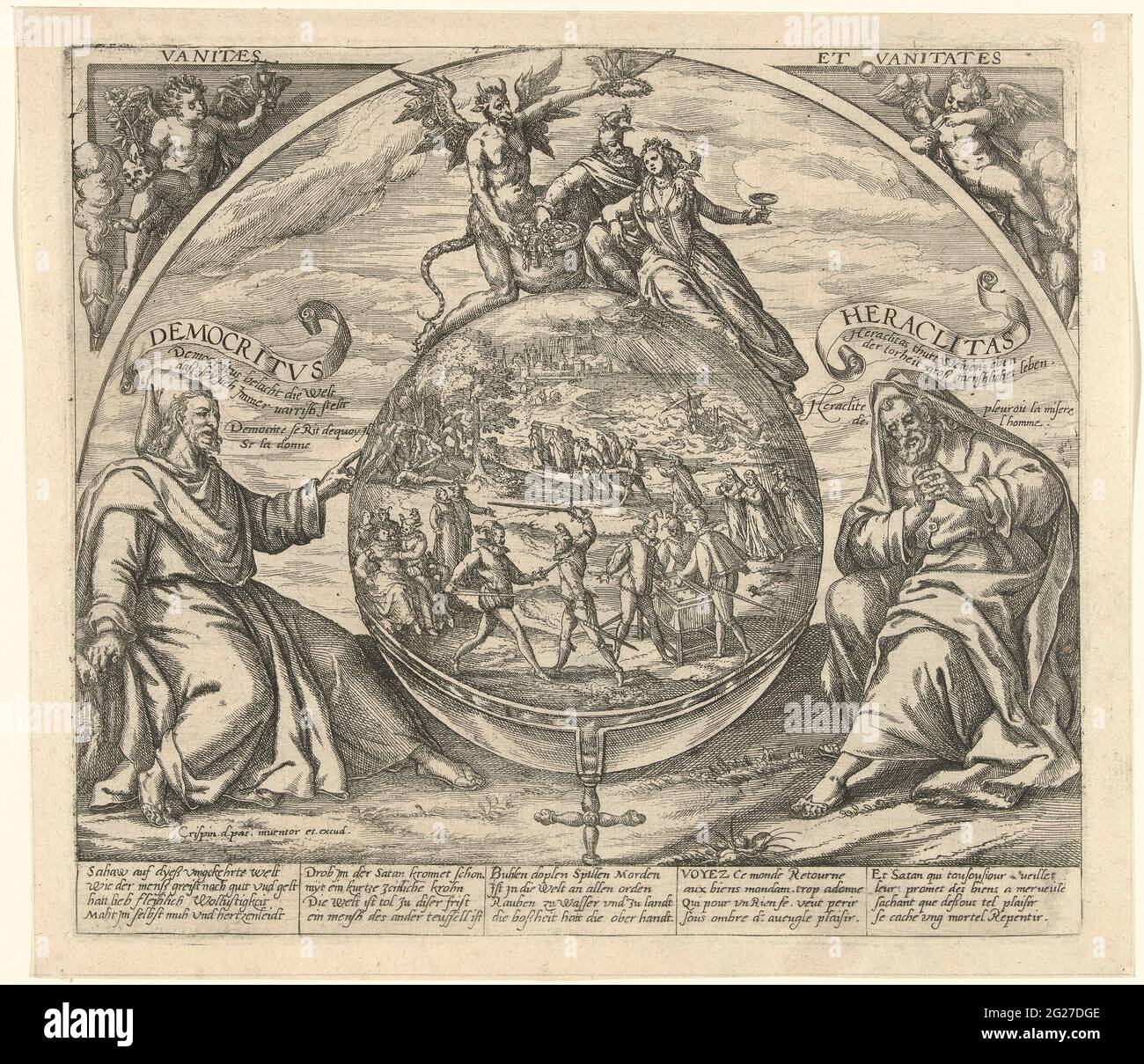 The opposite world; Vanitæs et vanitates. Allegory on the reverse world ...