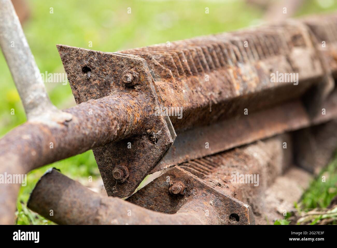 Scrap metal stack. Radiators and pipes. Recycling and a clean ...