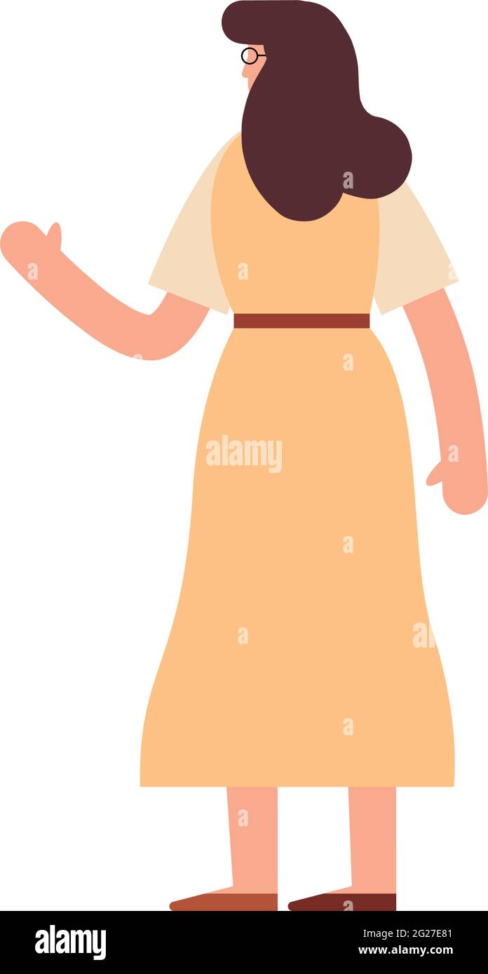 young woman standing avatar character Stock Vector Image & Art - Alamy