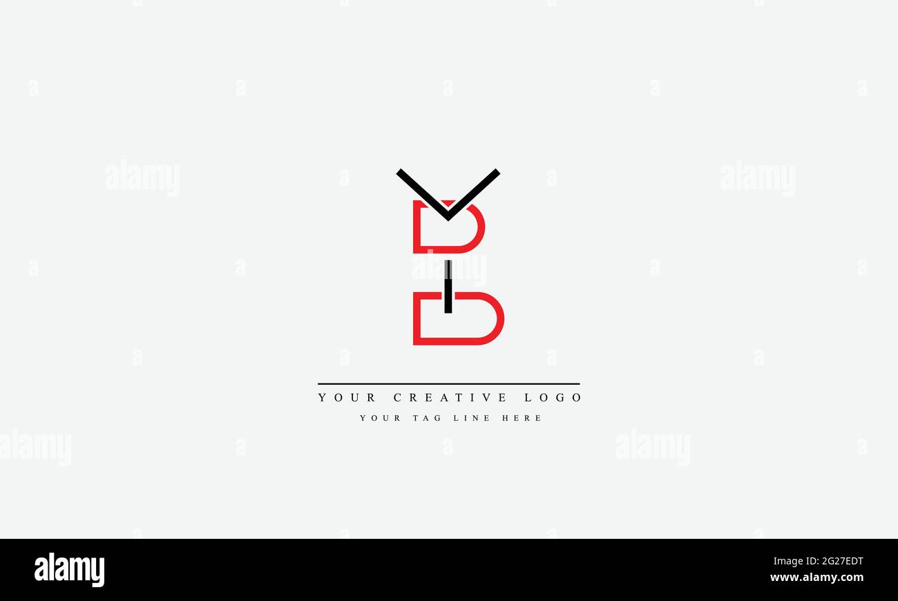 BY YB abstract vector logo monogram template Stock Vector Image & Art ...