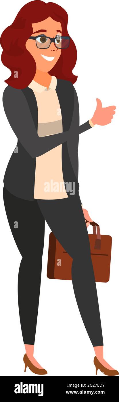 woman manager gesturing good work to employee cartoon vector Stock ...