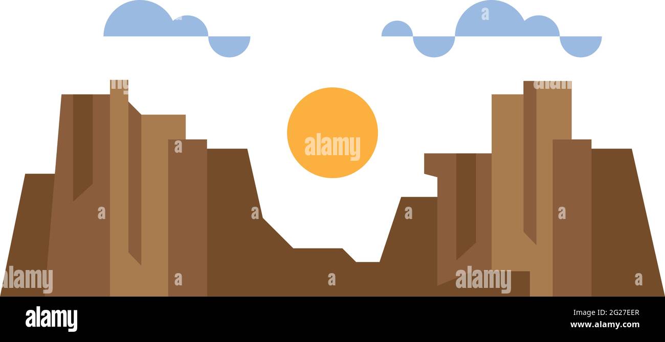 grand canyon usa famous monument icon Stock Vector Image & Art - Alamy