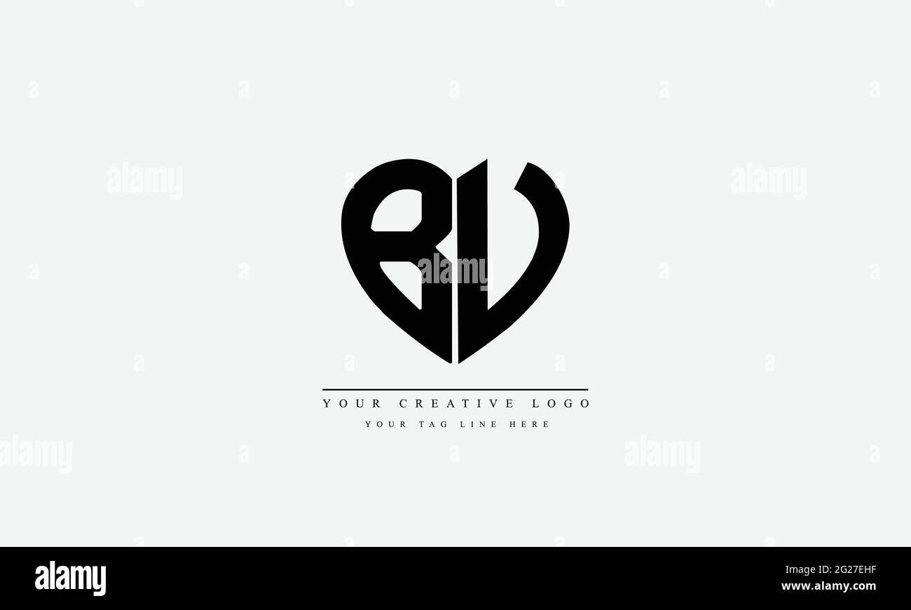 BV VB abstract vector logo monogram template Stock Vector Image & Art ...