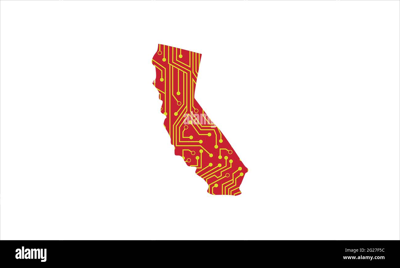 California country map tech networking icon logo design illustration ...