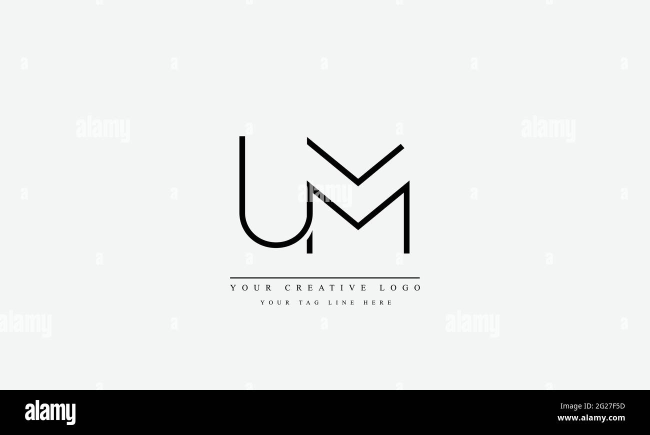UM MU U M abstract vector logo monogram template Stock Vector Image ...