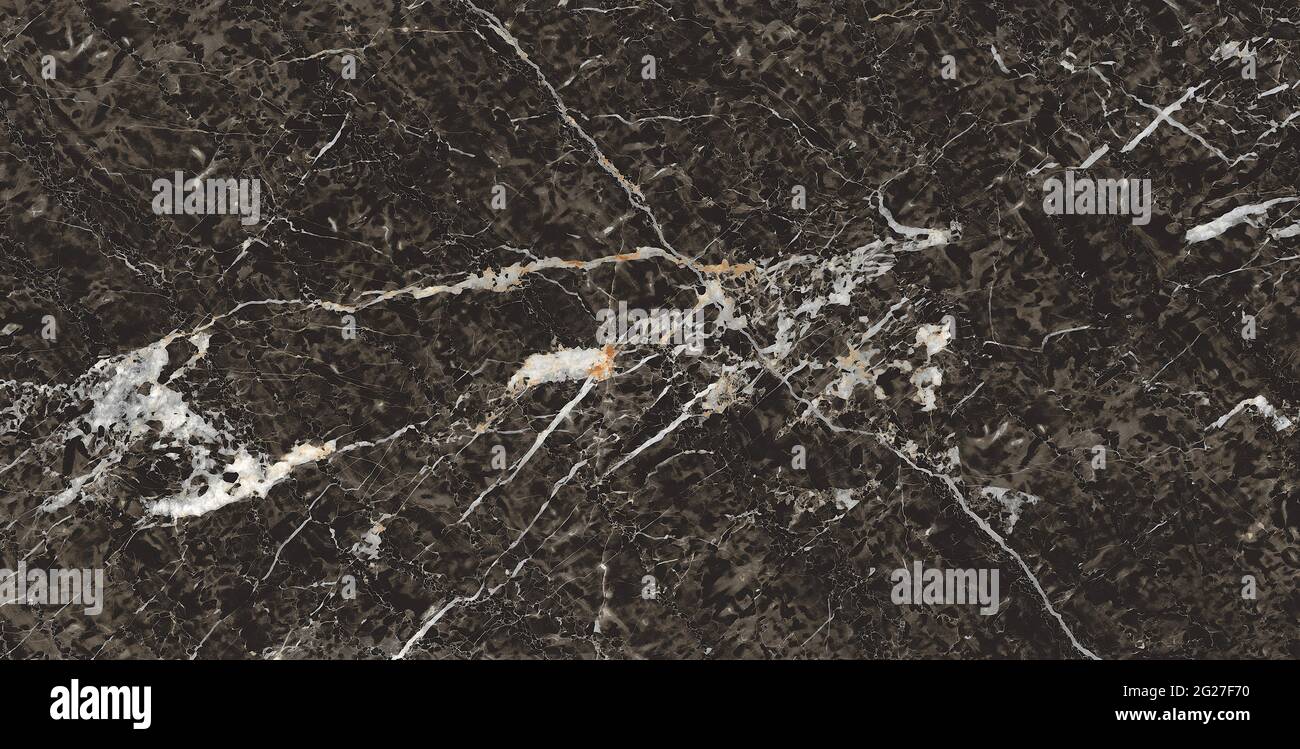 dark brown color marble design with white natural veins Stock Photo - Alamy