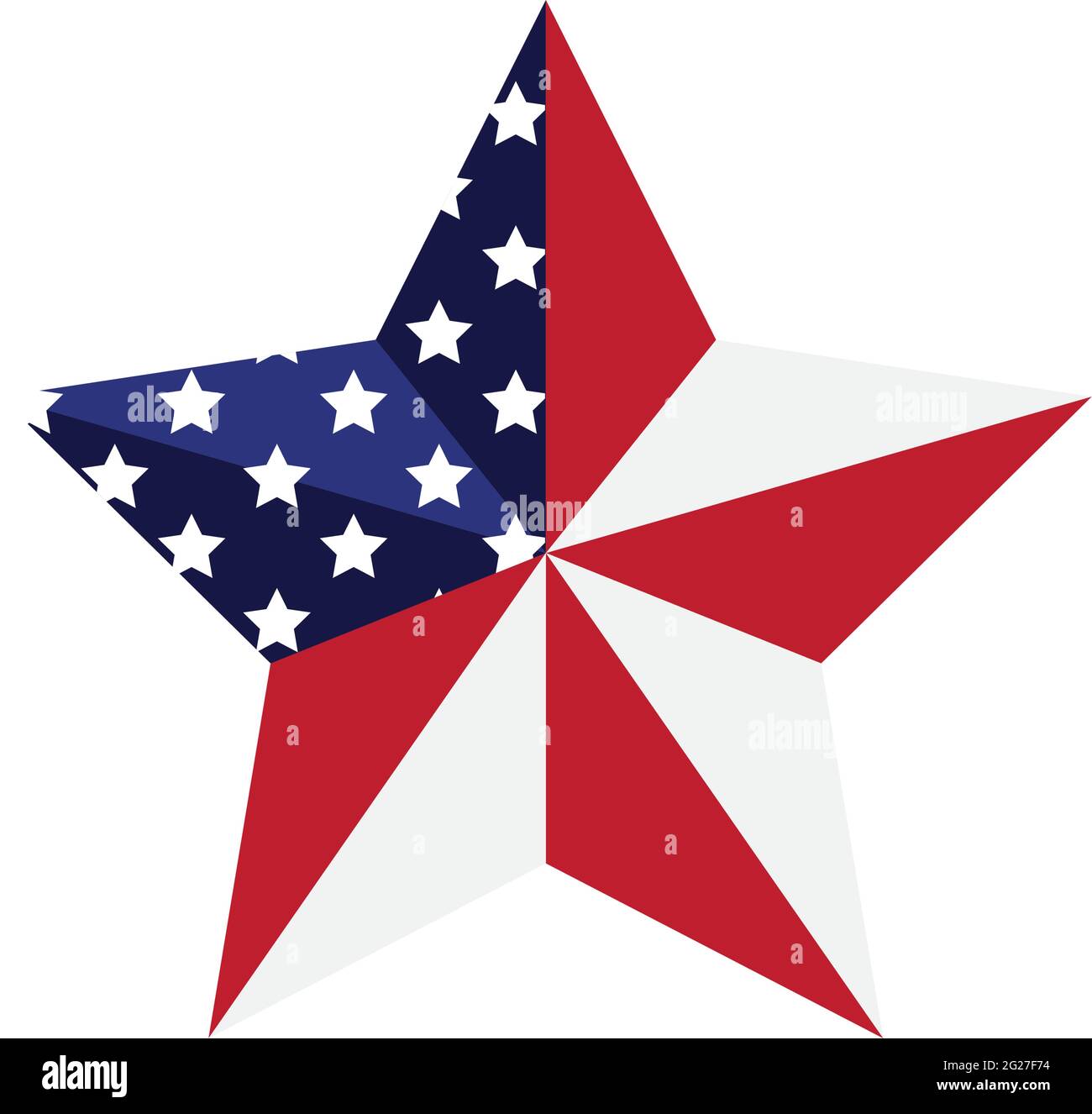 usa flag in star patriotic emblem Stock Vector Image & Art - Alamy