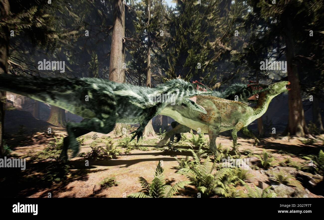 Dinosaur Chasing High Resolution Stock Photography and Images - Alamy