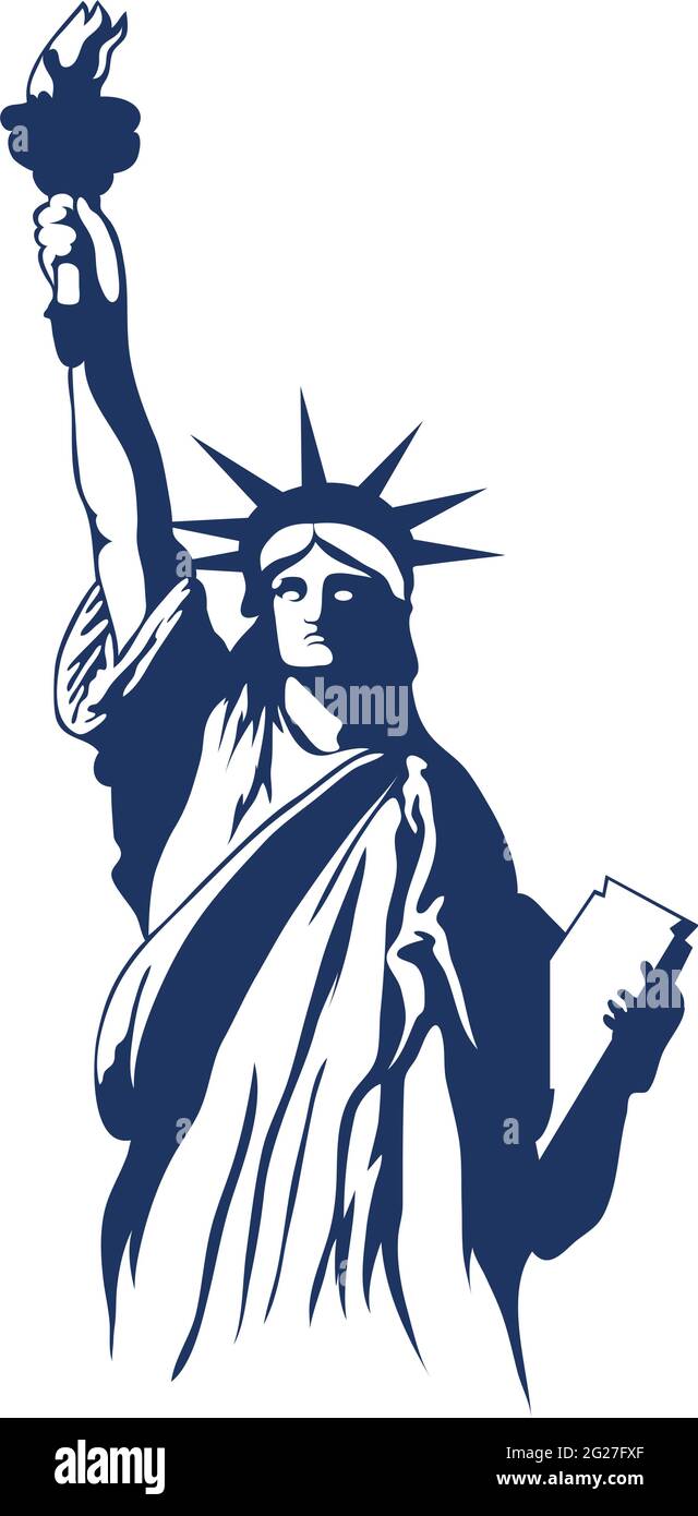 liberty statue monument new york emblem Stock Vector Image & Art - Alamy