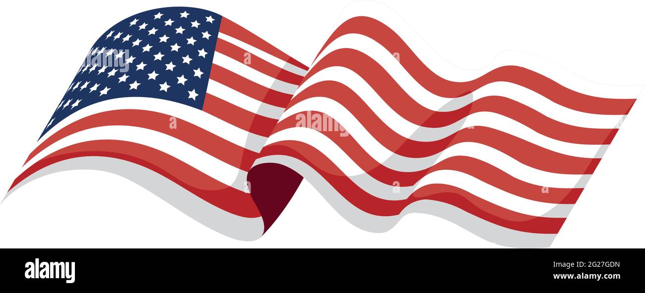 usa flag waving patriotic icon Stock Vector Image & Art - Alamy