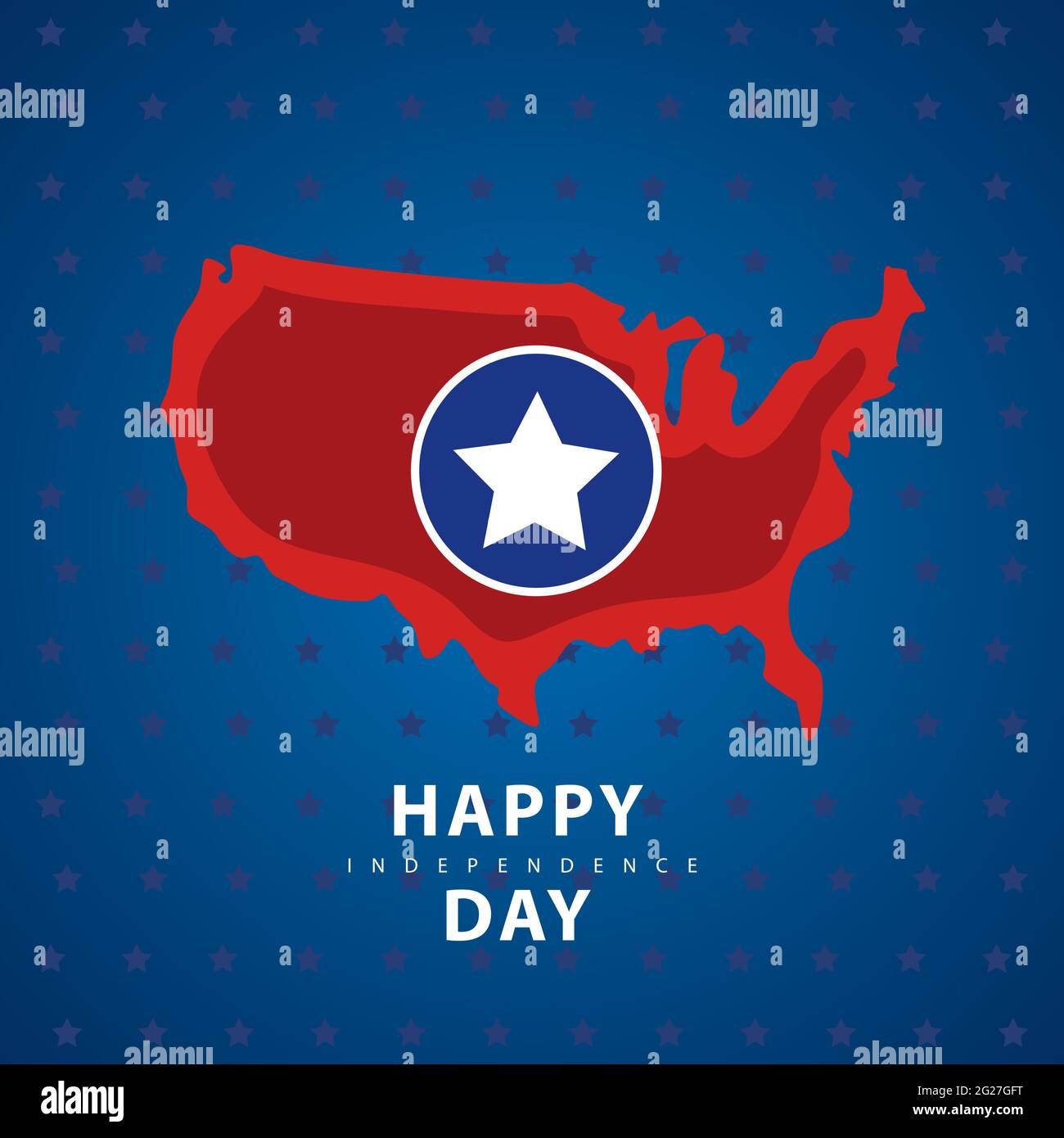 usa independence day with map Stock Vector Image & Art - Alamy