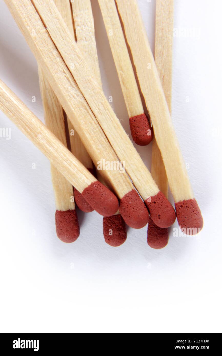 matchstick on a white background Stock Photo - Alamy