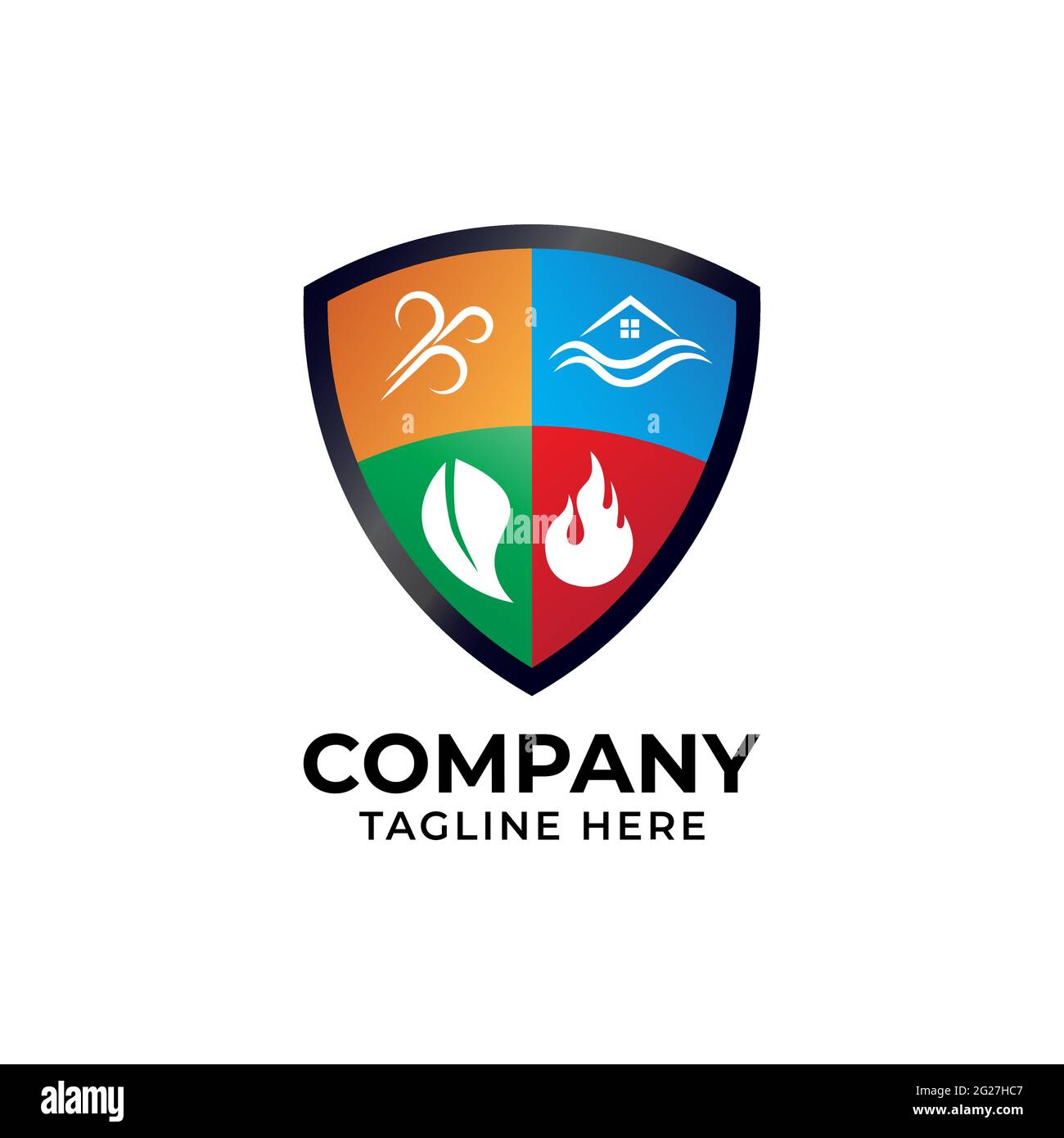 Environmental company logo design template isolated on white background ...