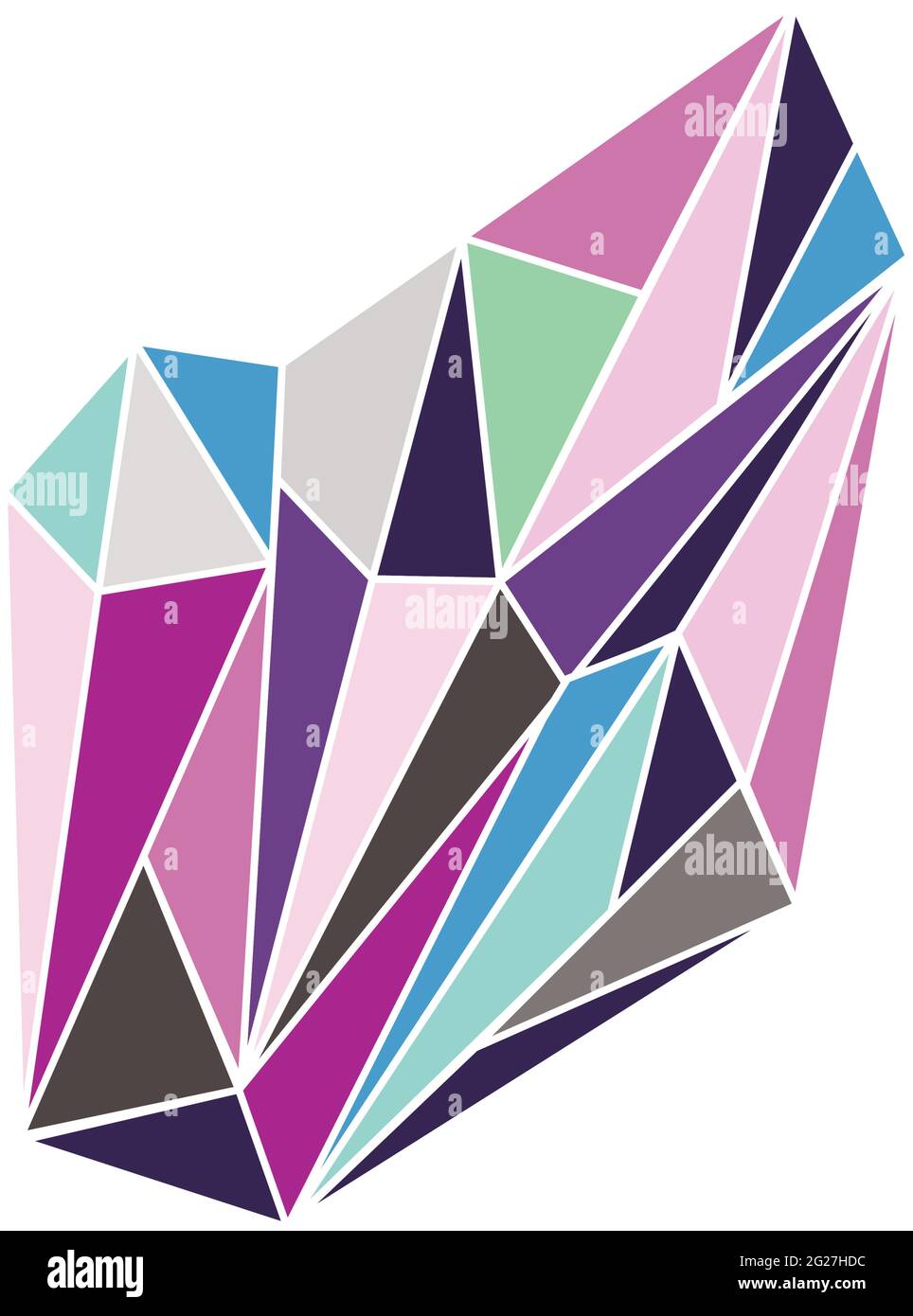 crystal gem quartz isolated icon Stock Vector Image & Art - Alamy