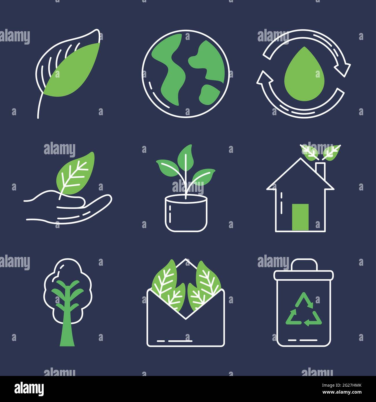 nine organic and nature icons Stock Vector Image & Art - Alamy