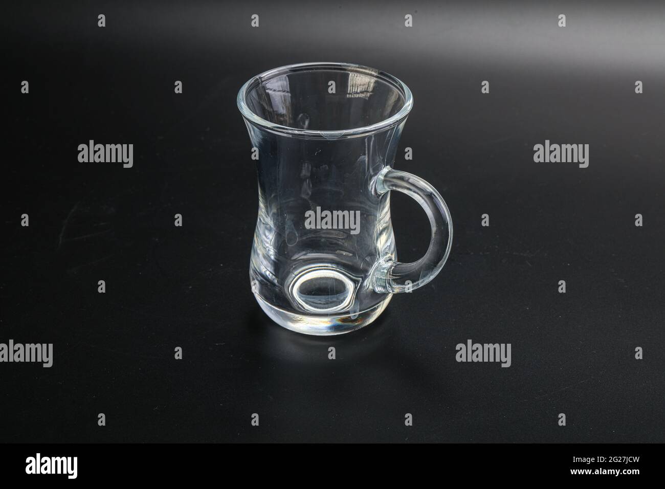 Empty glass cup for drinks isolated Stock Photo - Alamy