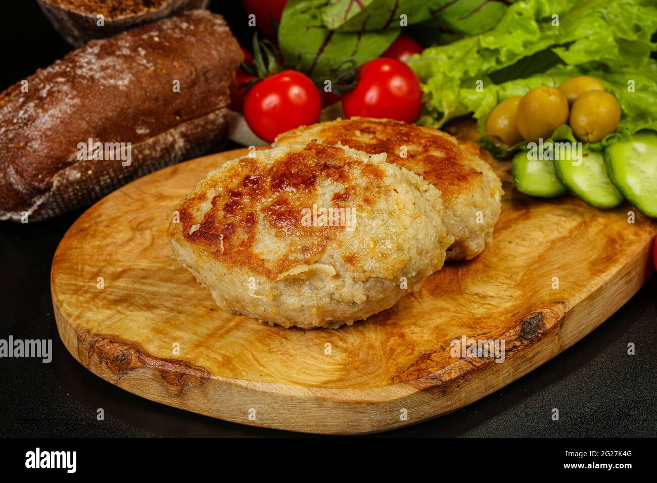 Homemade roasted cutlet with minced meat Stock Photo - Alamy