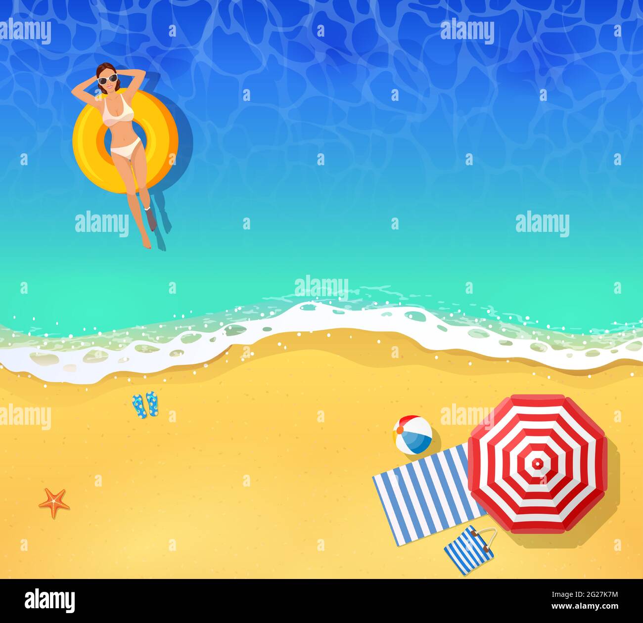 View sea people swimming Stock Vector Images - Alamy