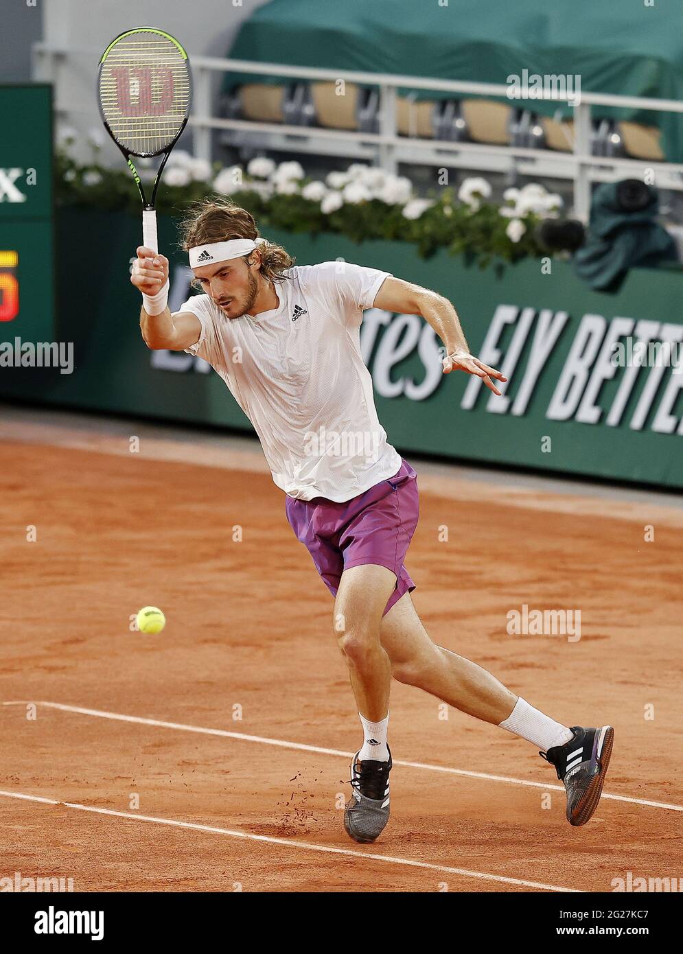 Paris, France, June 8, 2021 Stefanos Tsitsipas of Greece during the ...