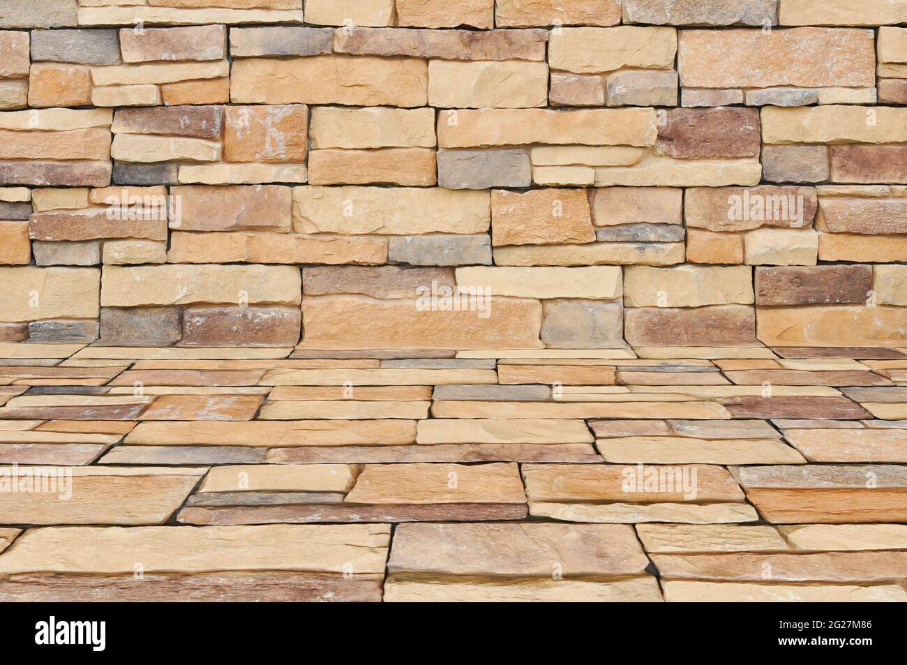 Stone brick texture room as background Stock Photo - Alamy