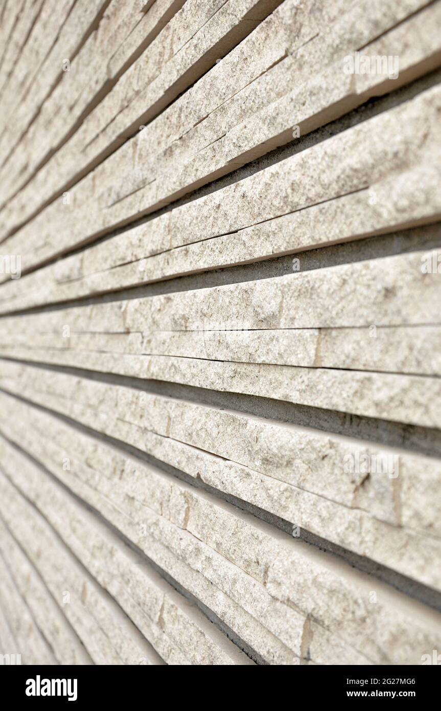 Grooved decorative stone wall texture Stock Photo - Alamy