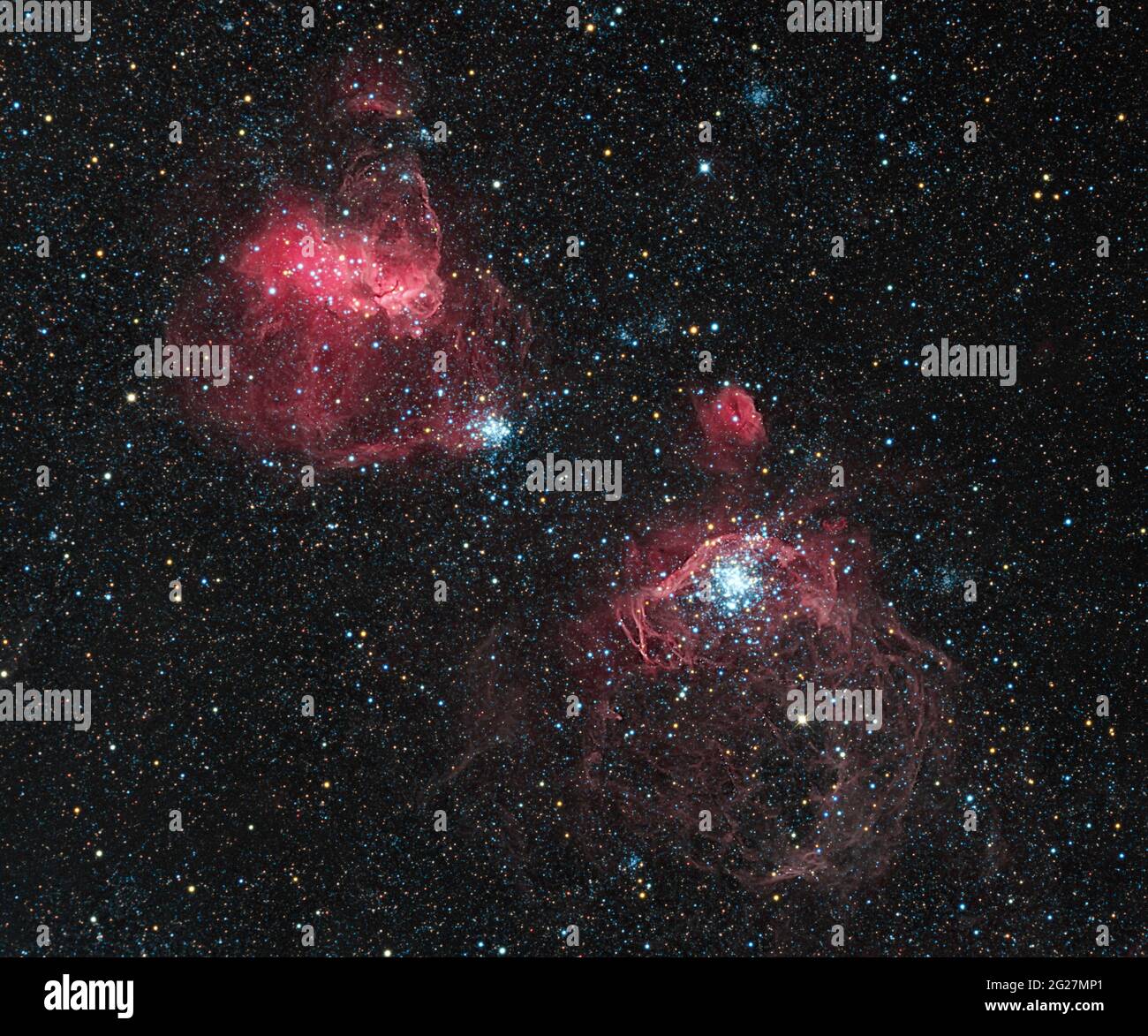 Double cluster NGC 1850 in the Dorado constellation Stock Photo - Alamy
