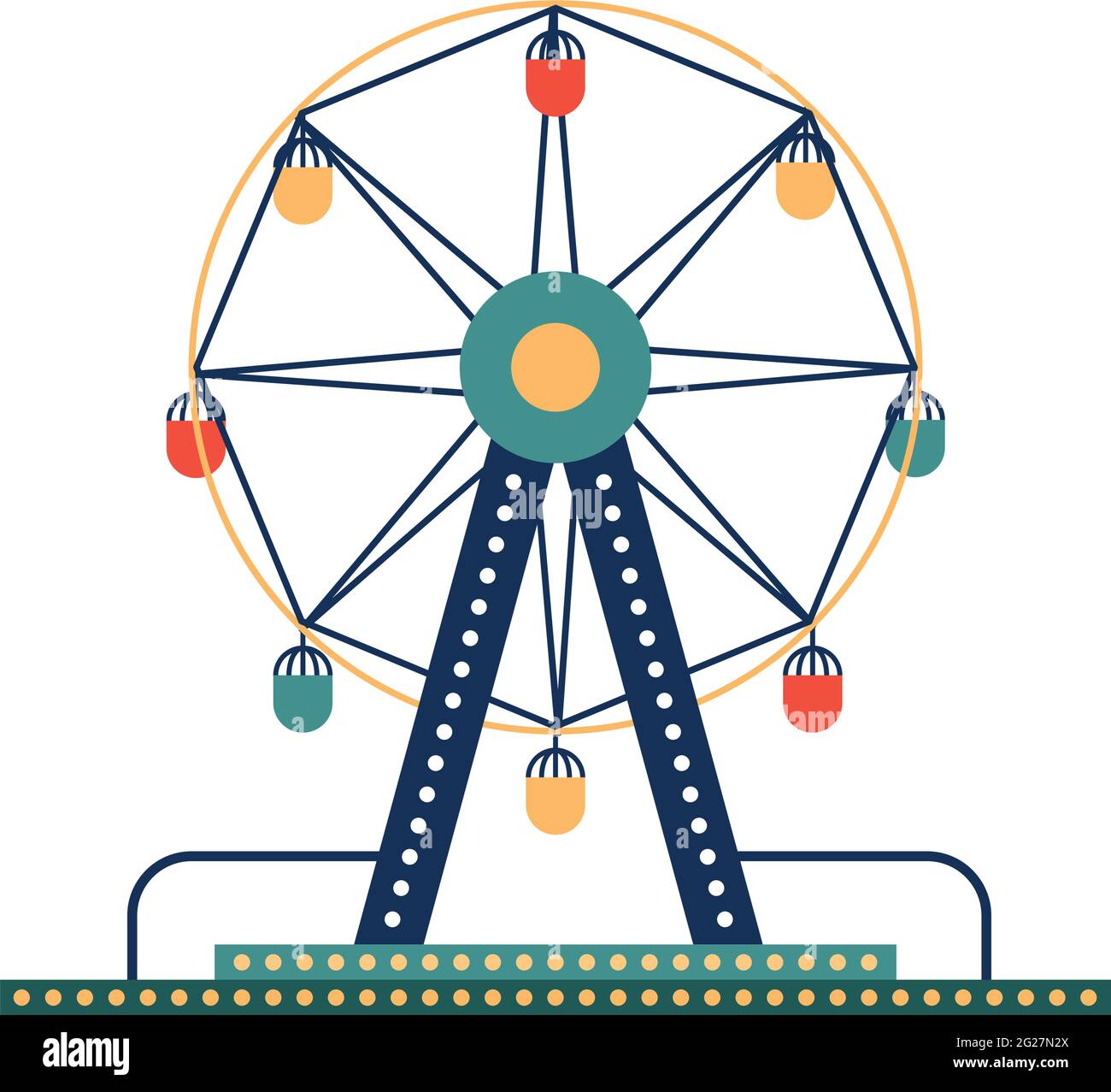 panoramic wheel amusement game icon Stock Vector Image & Art - Alamy