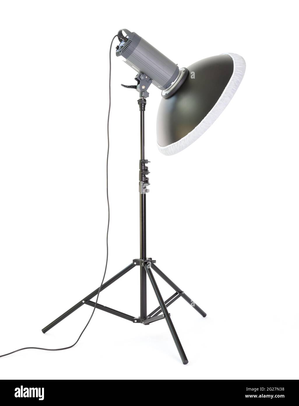Studio light on stand isolated on white background Stock Photo - Alamy