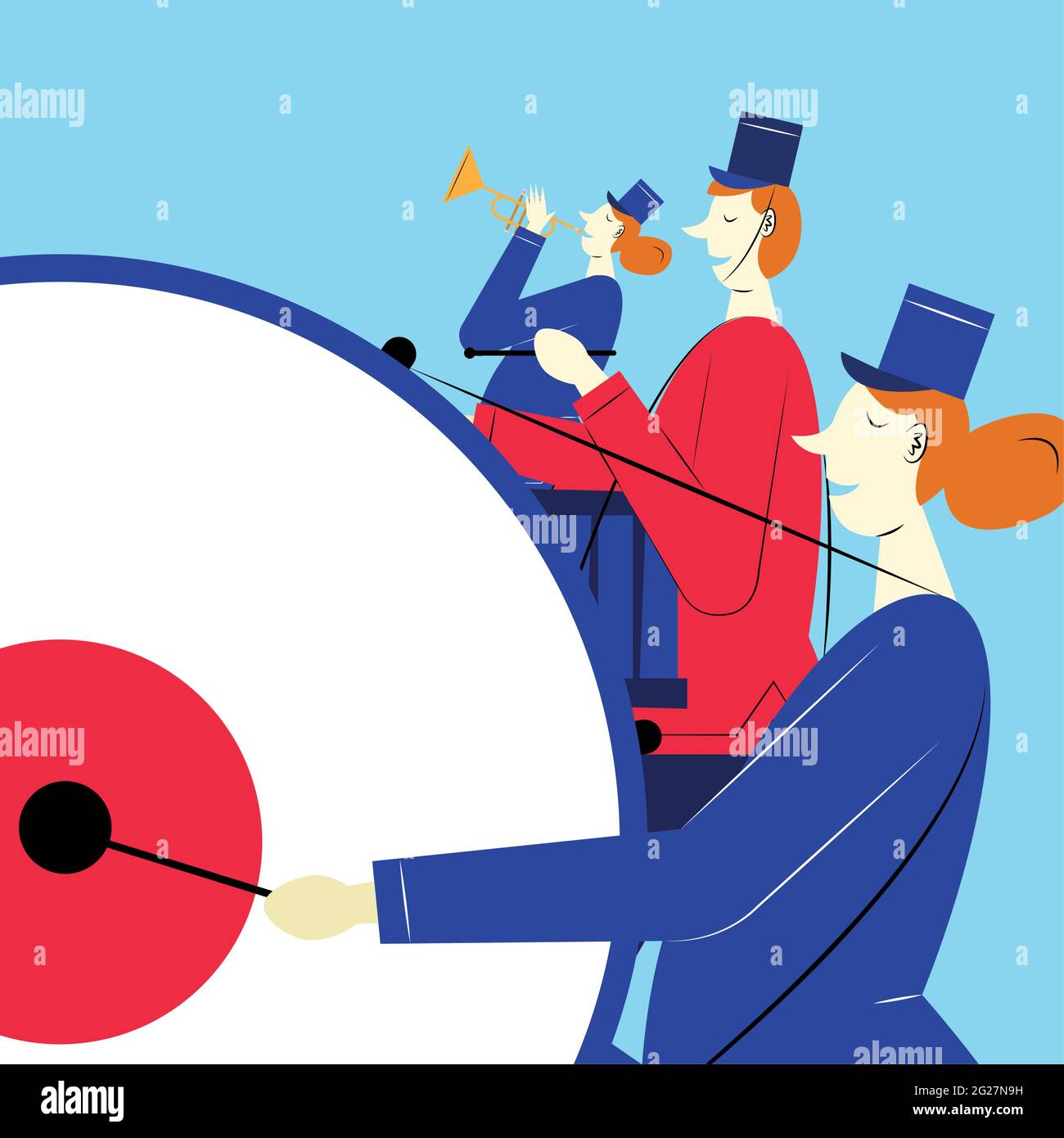 Band music musicians parade Stock Vector Images - Alamy