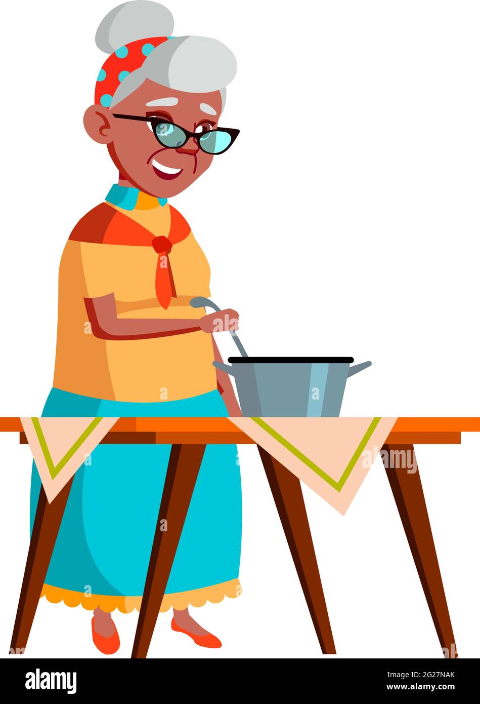 Cheerful senior woman granddaughter Cut Out Stock Images & Pictures - Alamy