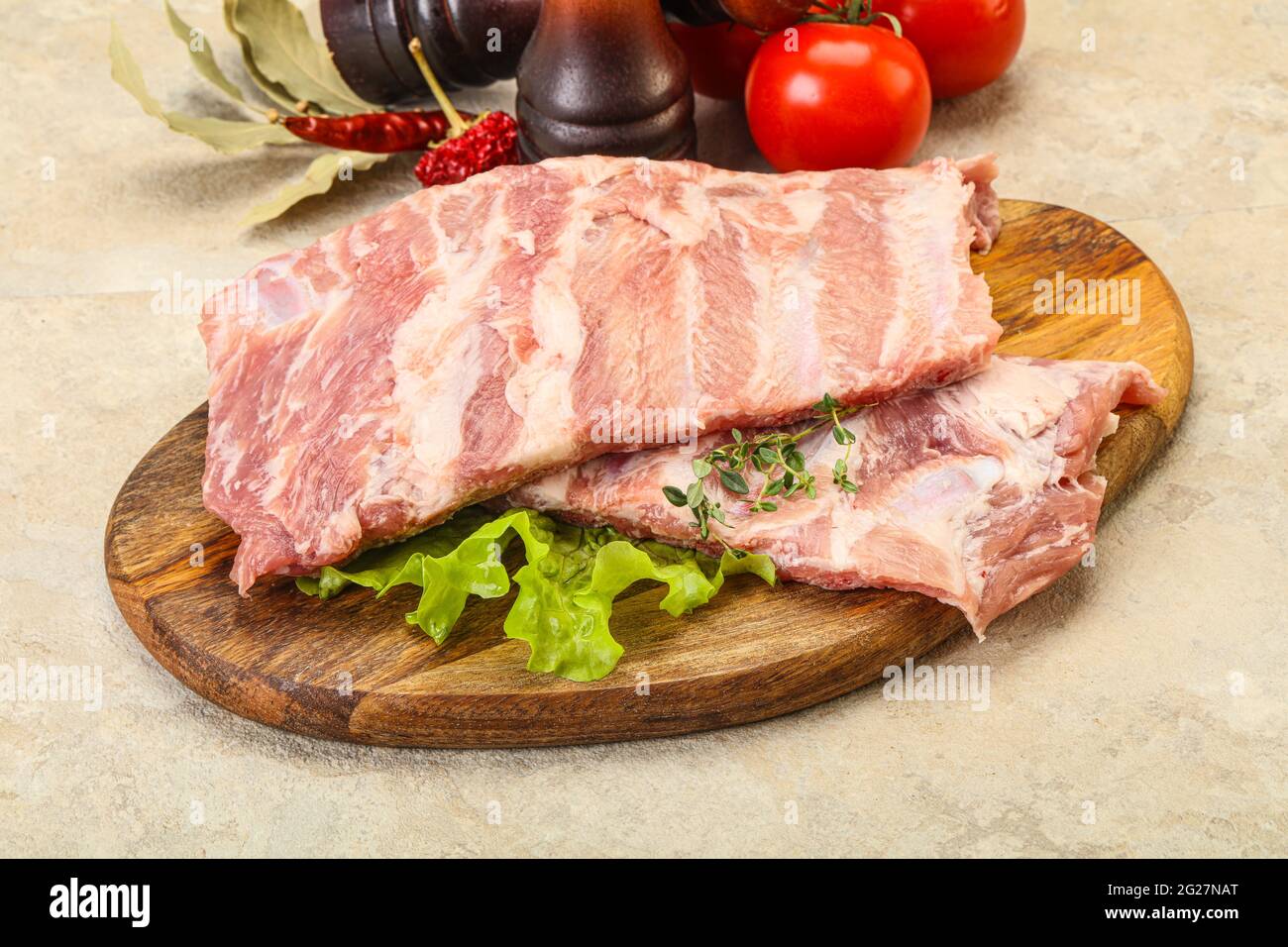 Raw pork ribs meat for cooking Stock Photo - Alamy