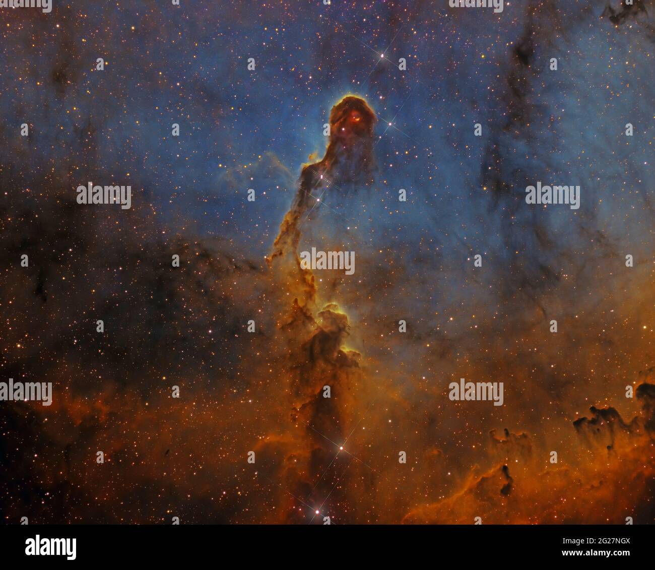 Detailed view of IC 1396, the Elephant Trunk Nebula Stock Photo - Alamy