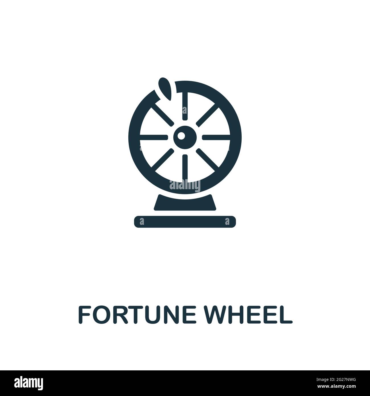 Fortune Wheel icon. Monochrome simple element from fortune teller ...