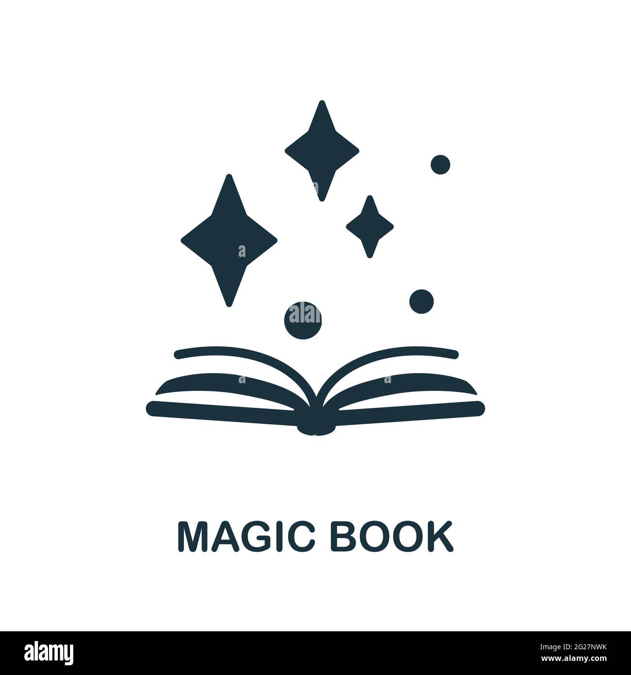Magic Book icon. Monochrome simple element from fortune teller ...